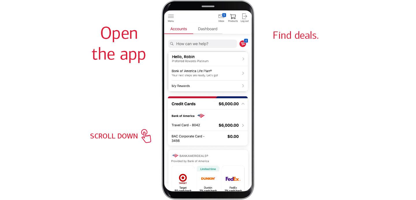 Cash Back Deals Every Day with Bank of America