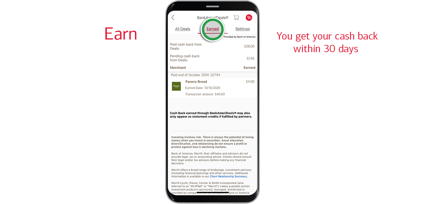 Cash Back Deals Every Day with Bank of America