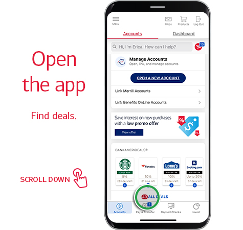 Cash Back Deals Every Day with Bank of America