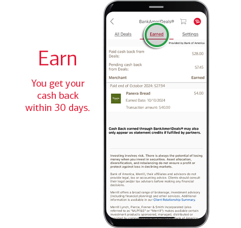 Cash Back Deals Every Day with Bank of America